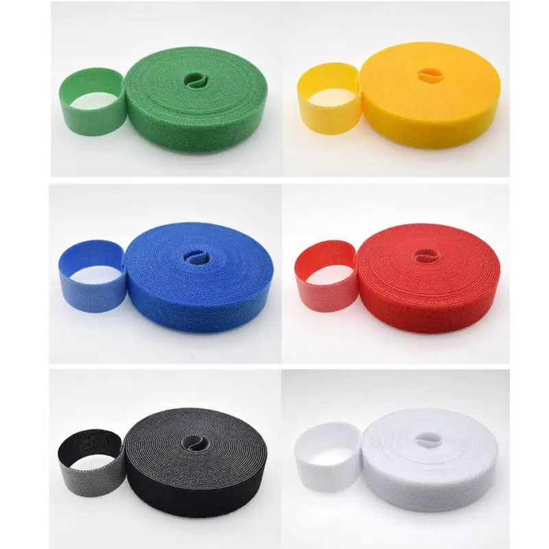 Custom Double Side Hook & Loop Nylon Back to Back Fixable Cable Ties ...