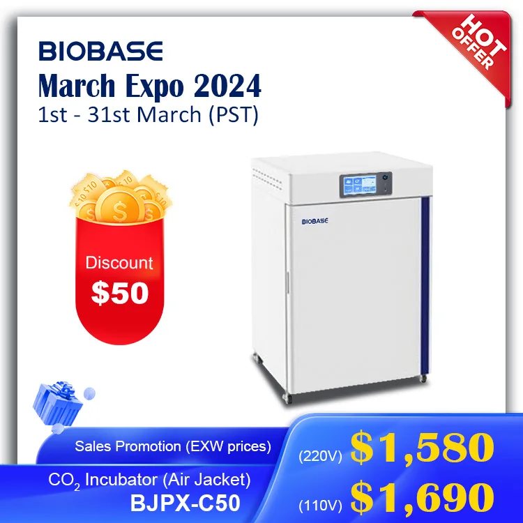 Biobase China Co2 Incubator Bjpx-c50 50l Air-jacket Cell Culture ...