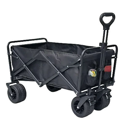 Outdoor Hike Garden Park Black Wagon Beach Cart Foldable Wagon Cart ...