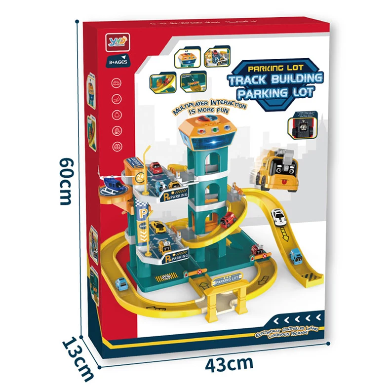 Electric Multilayer Car Parking Lot Track Toy Set for Kids