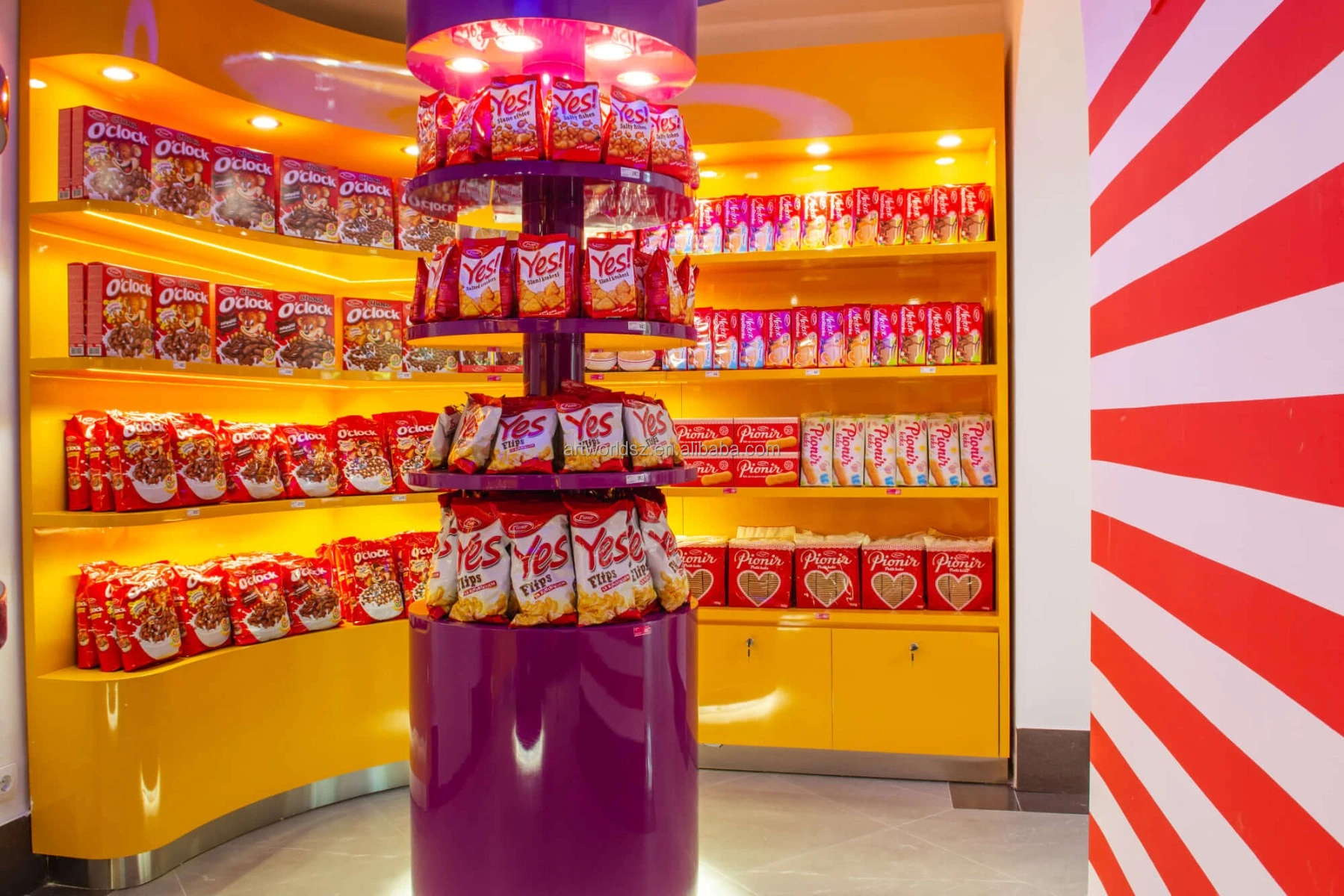 Artworld Displays - Modern Candy Store Shelving Solutions