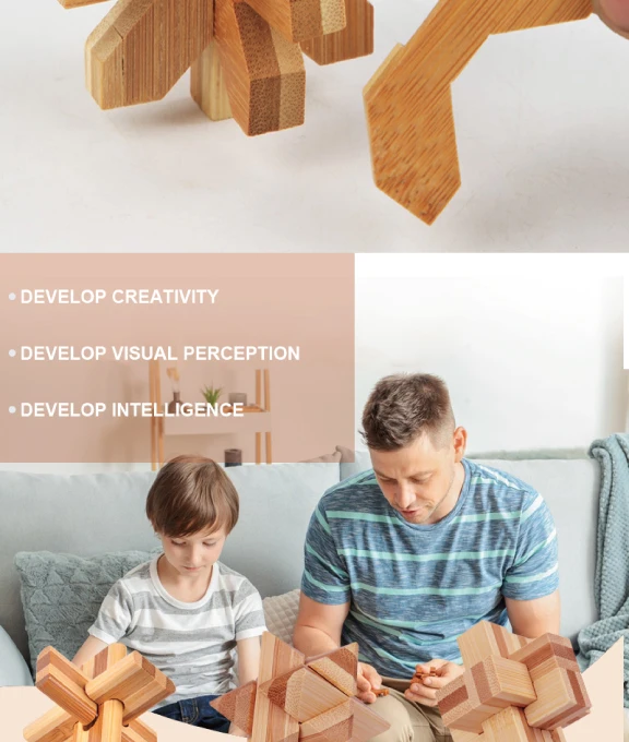 Interlocking 3d Cylinder Brain Teasers Tangram Puzzle Iq Test Best ...