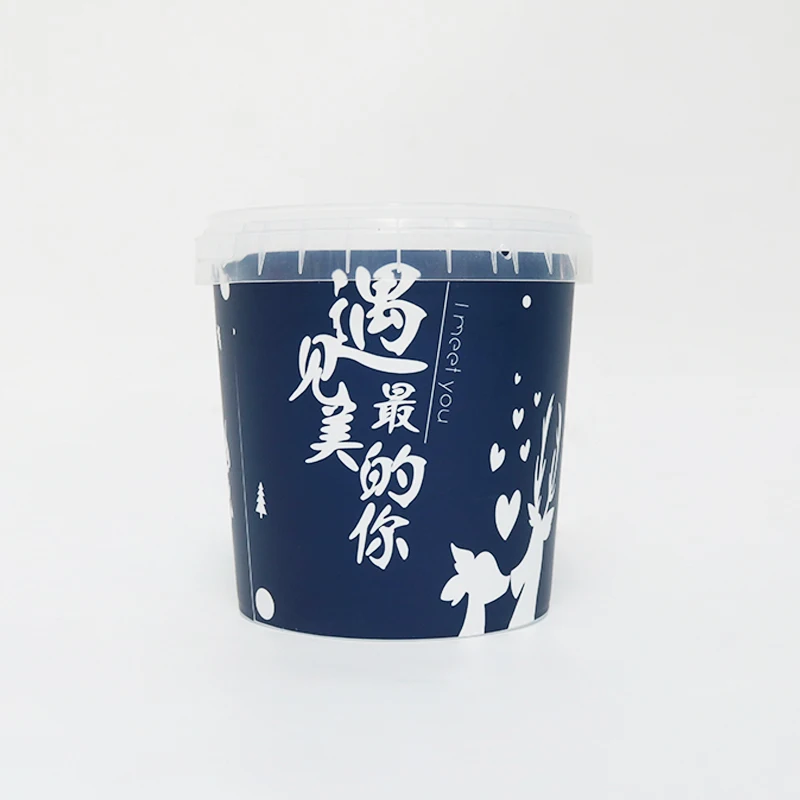 Butter Container Box Round IML Packaging Pp Plastic Ice Cream Plastic ...