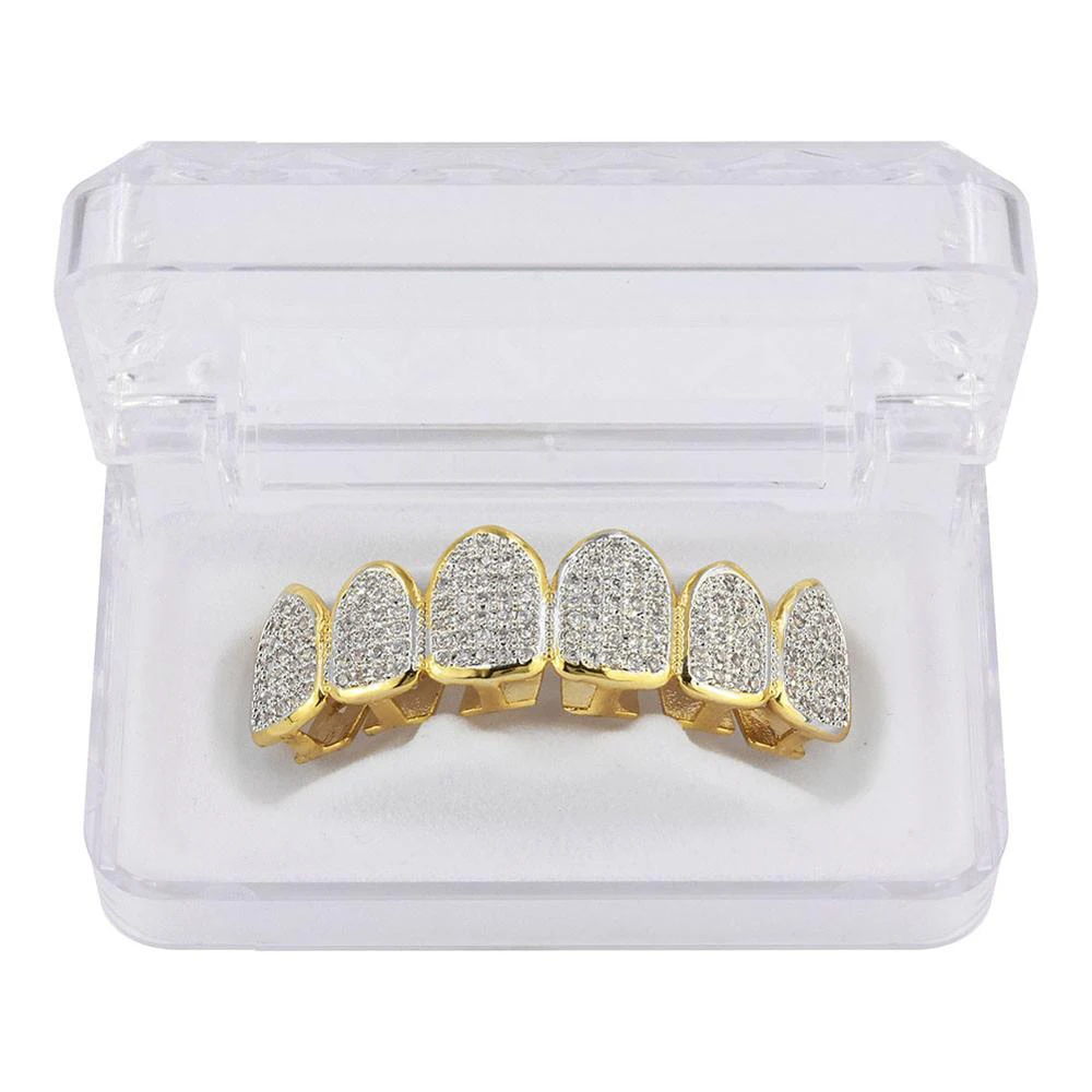 Teeth Grillz Top & Bottom Iced Out Grillz Vampire Custom Grillz Teeth ...