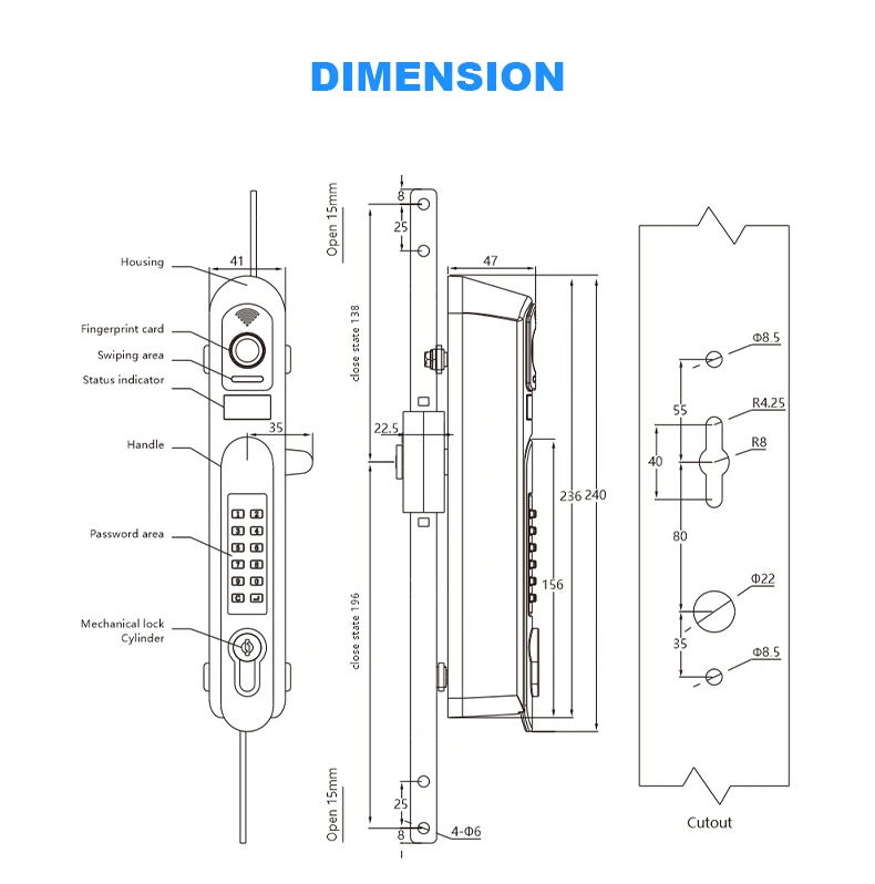 Indoor Communication Cabinet Iot Password Lock Smart Remote Access ...