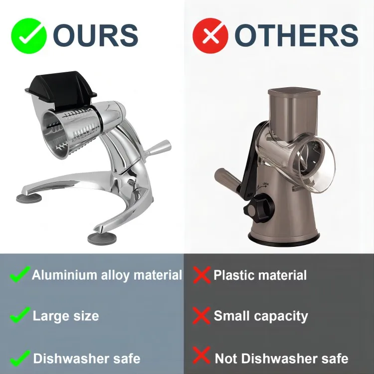 Manual Fruit Salad Machine Food Processor 5 In 1 Stainless Steel Salad ...