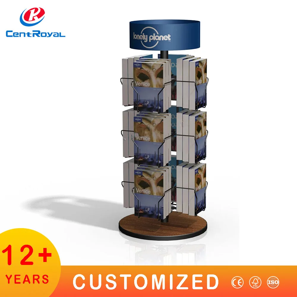 Spinning OEM Design Metal Rotating Display Stand for Dvds