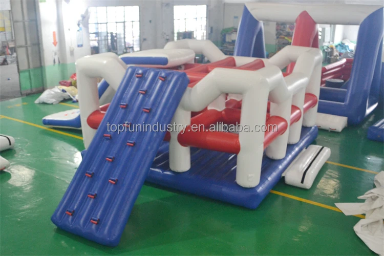 Pvc Triangle Water Floating Platform Inflatable Aqua Tower Slide For ...