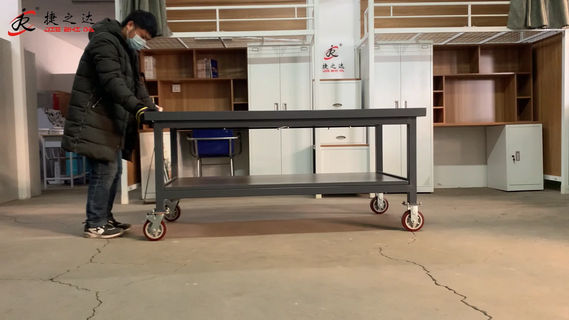 Heavy Duty Steel Welded Industry Rotary Mobile Packing Table For ...