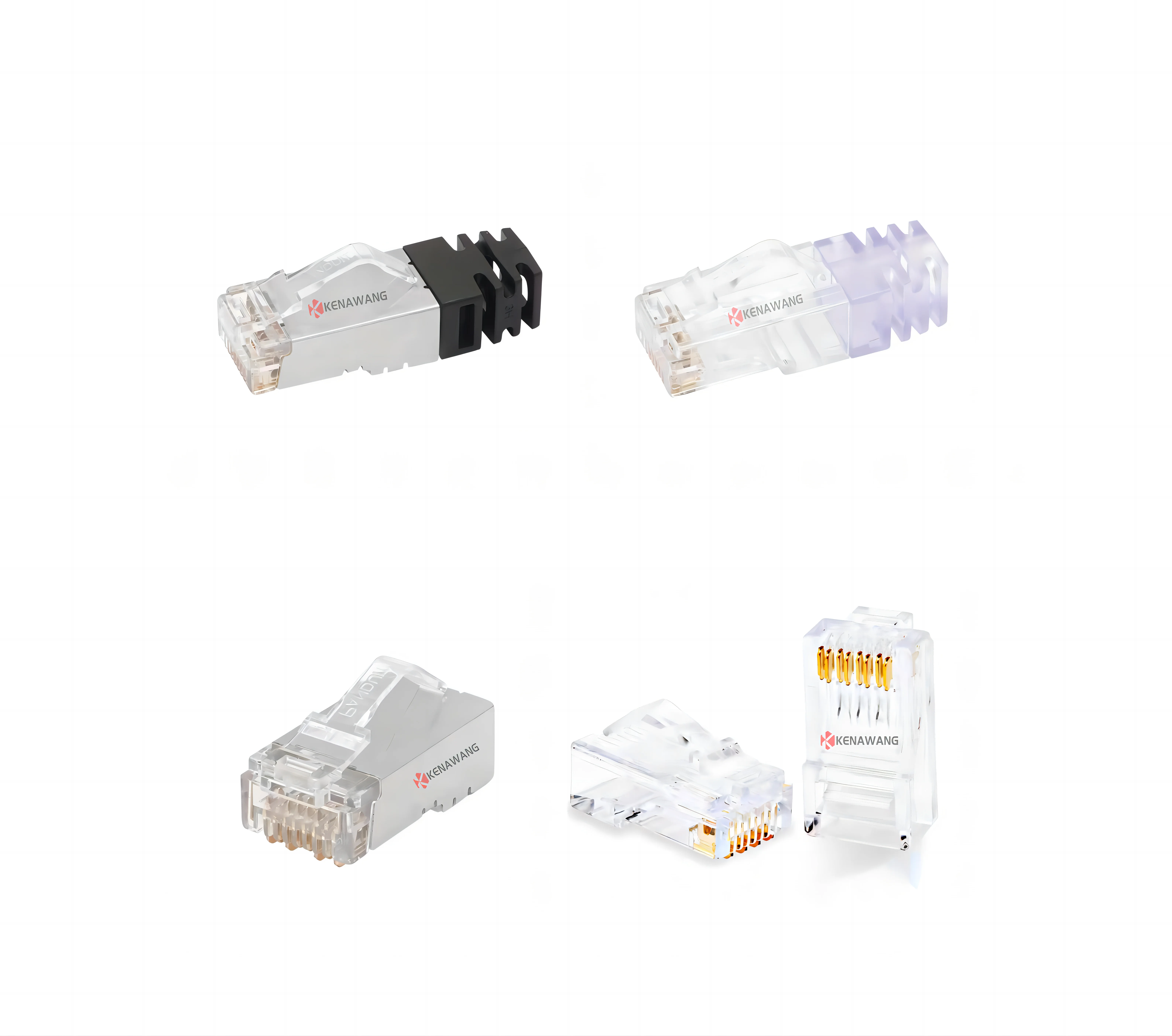 UTP Cat6 RJ11 RJ45 Connector - Gold Plated, Stranded Cable