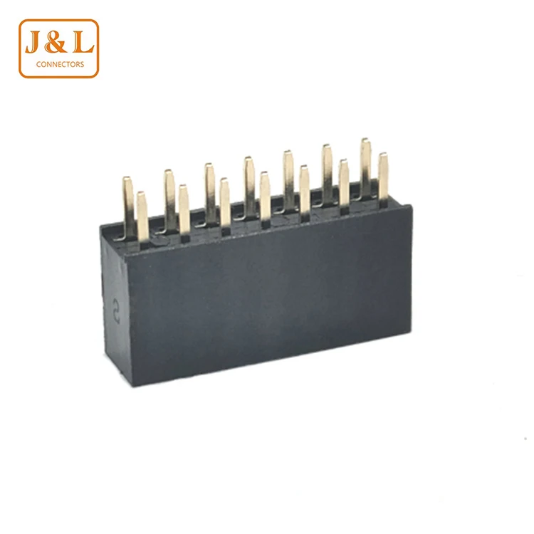 Pcb Socket 2.54mm 2x7 14pin Double Row Female Header Pin Strip Connector Copper Contact - Buy ...