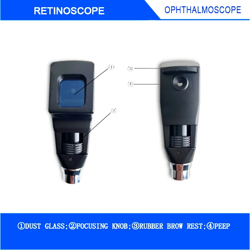 Professional Two Handles Ophthalmic Optical Retinoscope Optometry ...