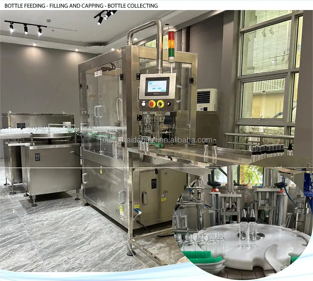 Automatic 30ml 60ml 100ml Polish Nail Sprayer Pump Small Liquid Bottle Packing Machine Monoblock ...