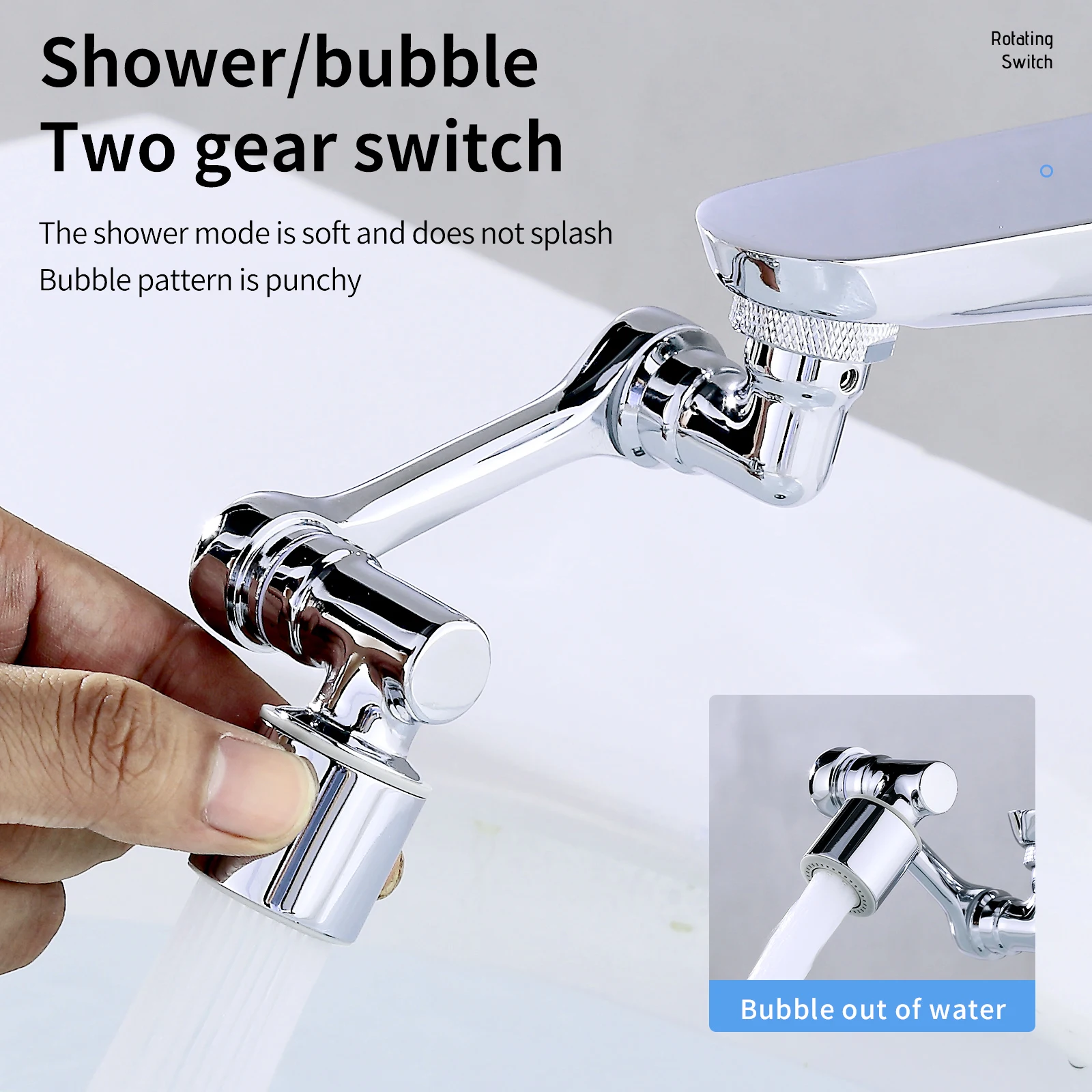 Mechanical Arm Bubbler Universal Extension Water Nozzle Anti-splash ...