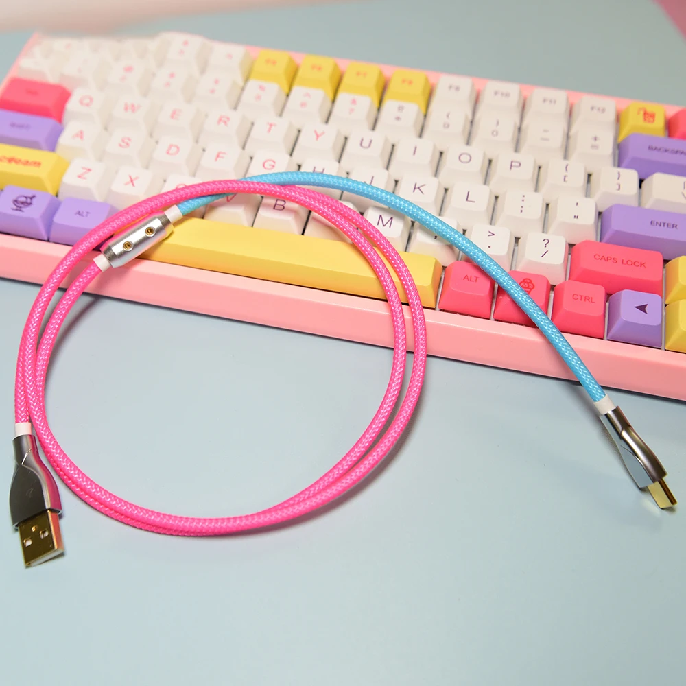 Oem Custom Usb Type C Paracord Gx12 Tab Coil Coiled Mechanical Keyboard ...