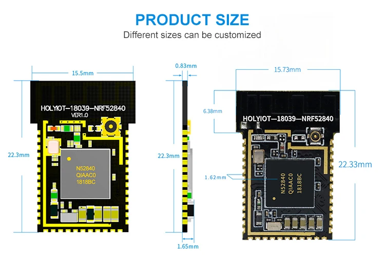 Holyiot Nrf52840 BLE5.0 Module - Long Range Iot Solutions