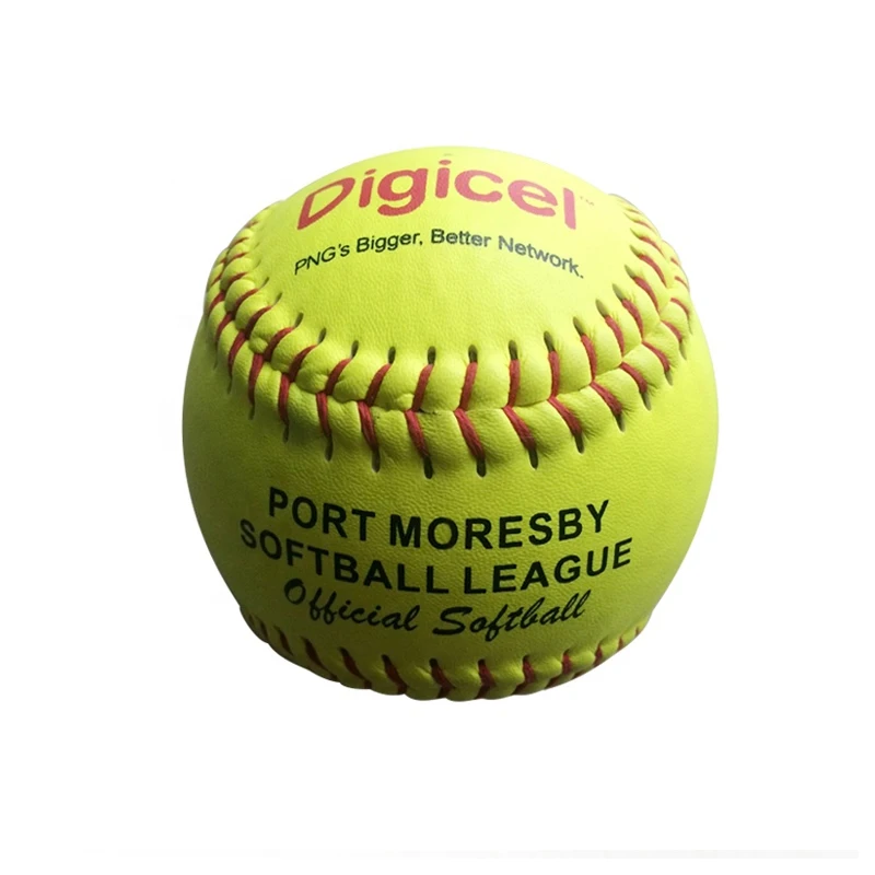 12 Inch Leather Cover Fastpitch Game Softball - Durable & Customizable