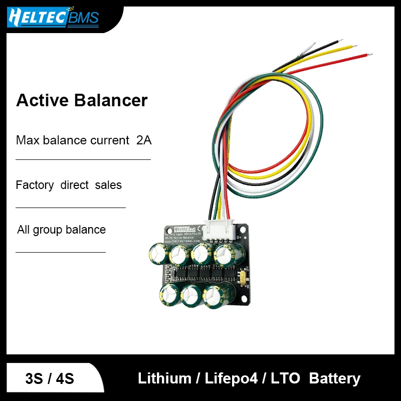Heltec 2A Active Balancer Equalizer 3S 4S Li-ion/Lifepo4/LTO Lithium ...