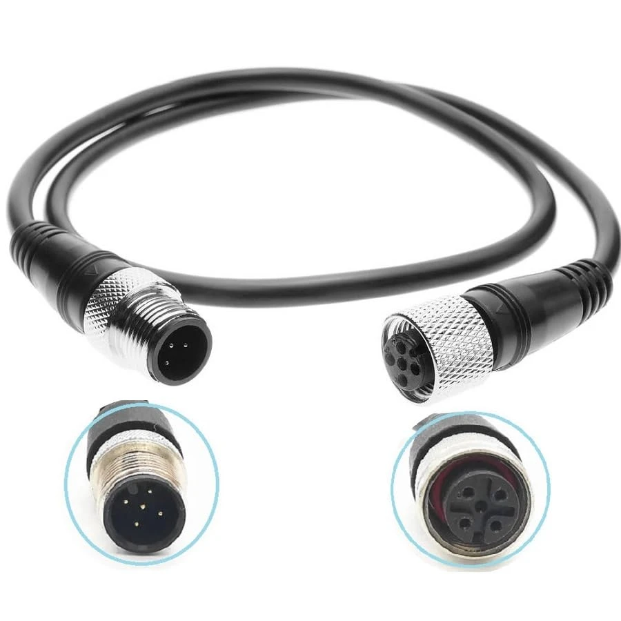 4 Pin 5 Pin Custom Molded M12 Cable Male Female Plug Connector Aviation Cable - Buy Custom ...