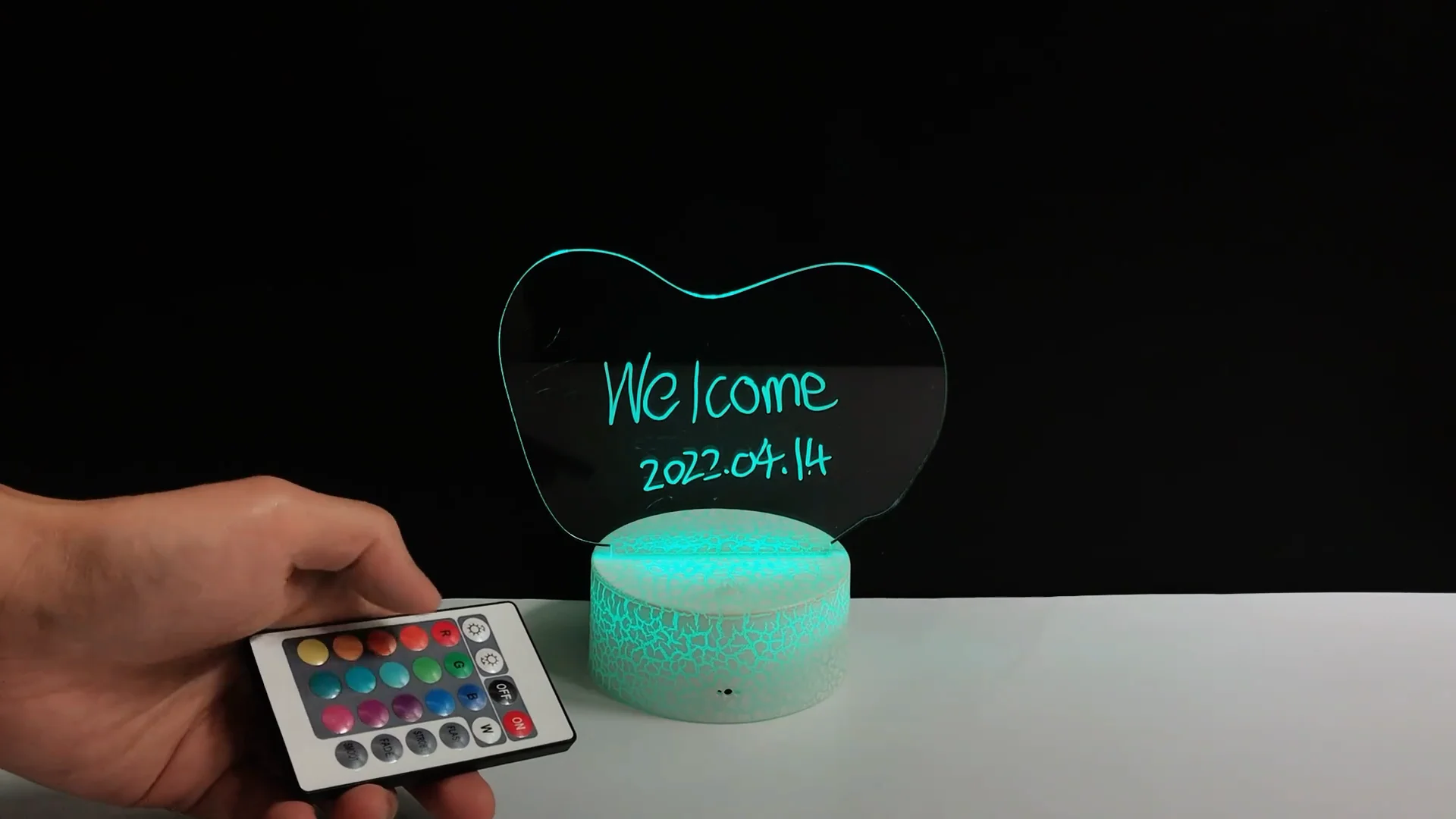 Erasable Writing Board Creative Diy Rgb Led Memo Message Luminous ...