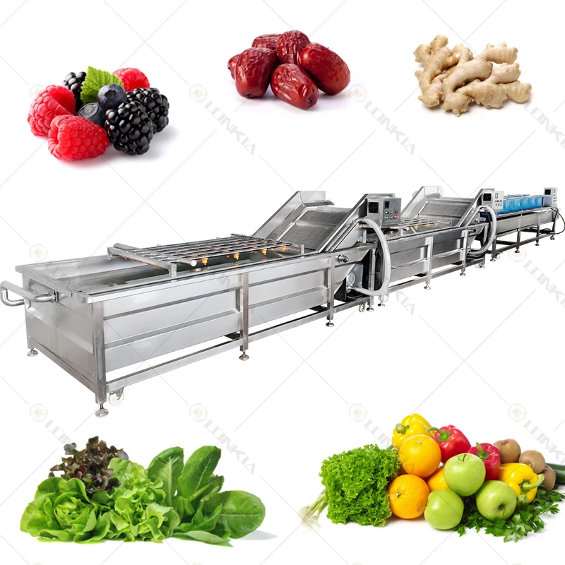Vegetable Processing Machine Lettuce Wash Line Fruit Tomatoes Washing ...
