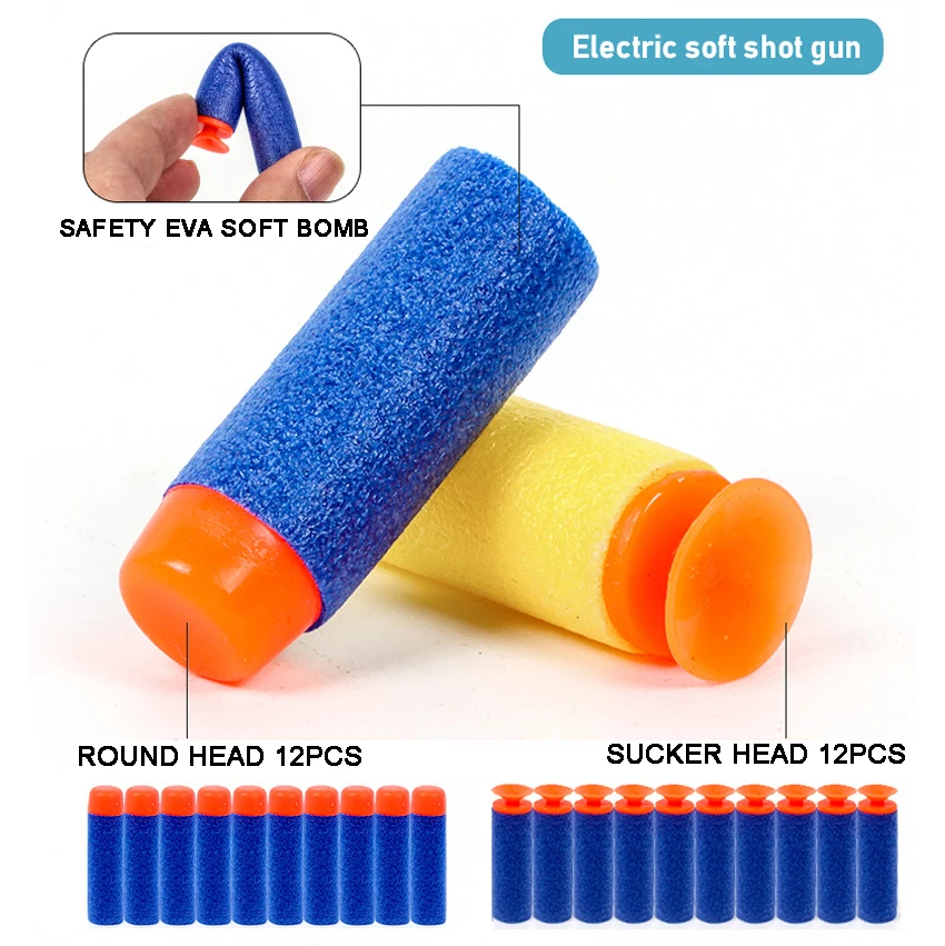 UZI Submachine Gun Electric Toy Blaster for Kids - Soft Bullet Shooting ...