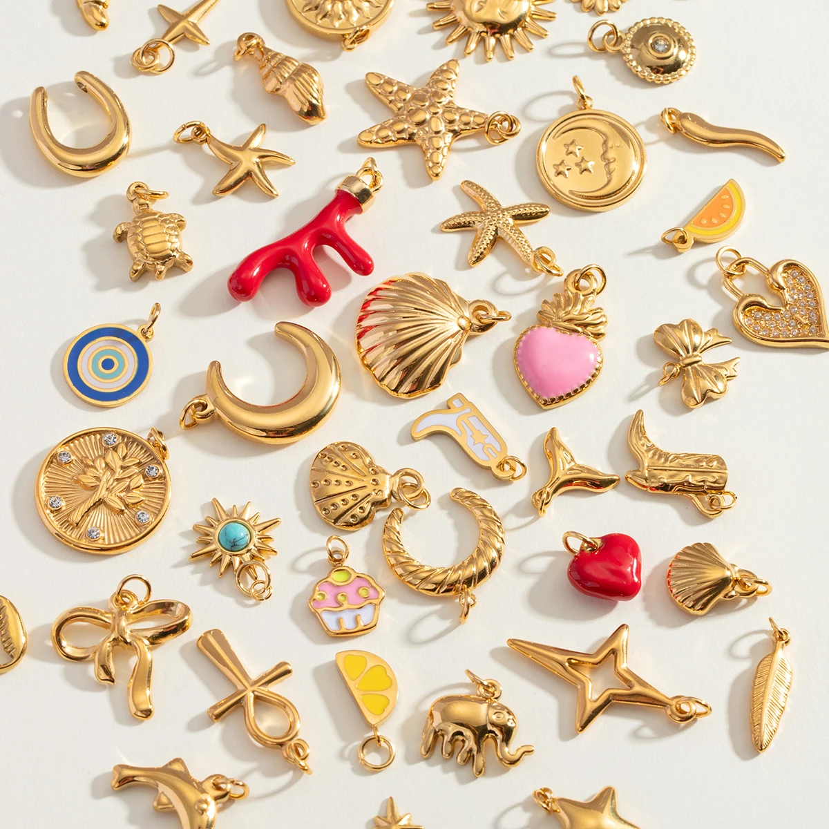 3pcs Per Bag Pvd Stainless Steel Waterproof Ocean Charms Dolphin Sea ...