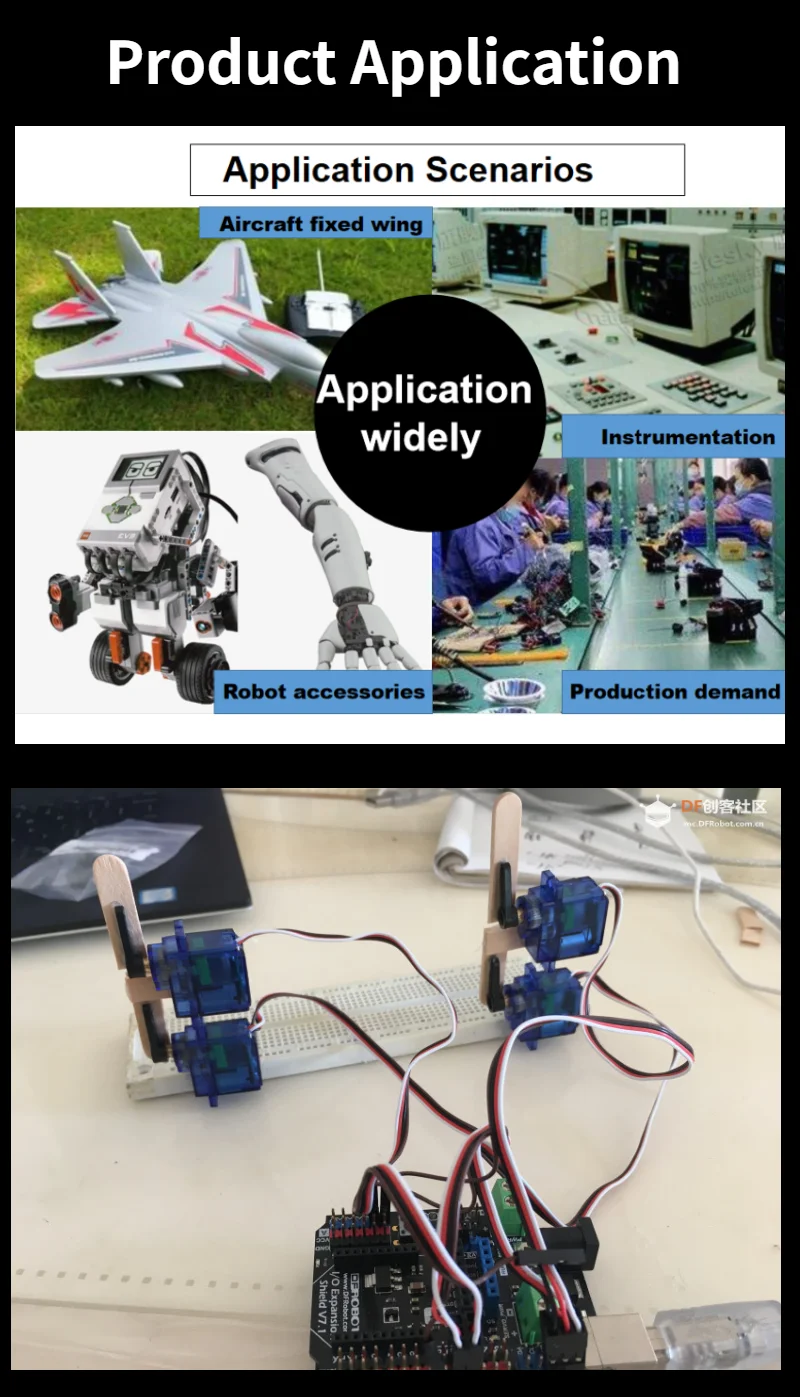 Sg90 9g Micro Servo Motor Metal Carbon Fixed Wing For Rc Car & Airplane ...