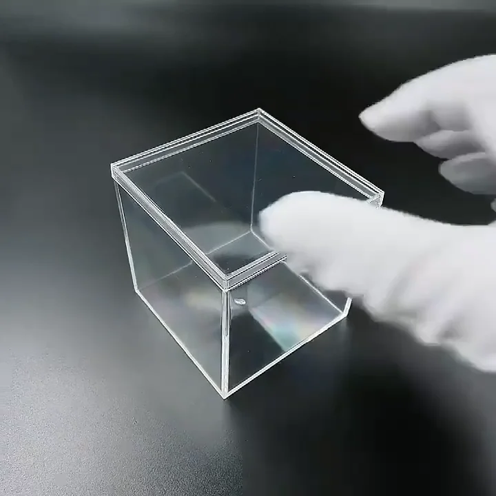 Square Acrylic Storage Box Plastic Sweet Candy Acrylic Party Favor Bin ...