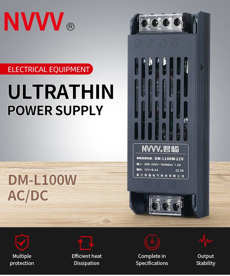 NVVV LS-100W-12V输入200 ~ 240Vac发光二极管驱动器输出SMPS开关电源12VDC发光二极管驱动器| Alibaba.com