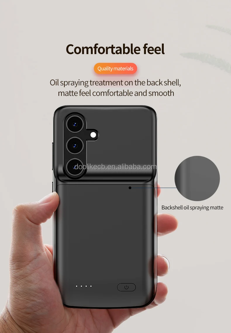 Portable Battery Wireless Power Bank Phone case 6000mah Back Clip ...