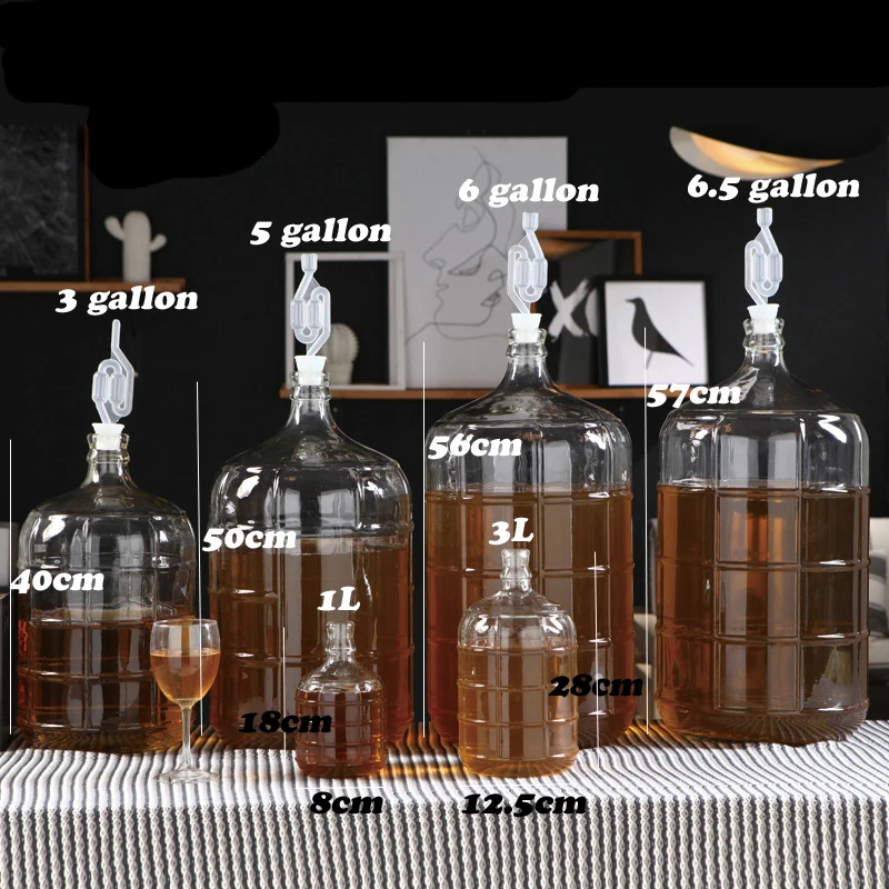 3gallon & 5gallon Round Glass Carboy Bottles for Beer & Wine