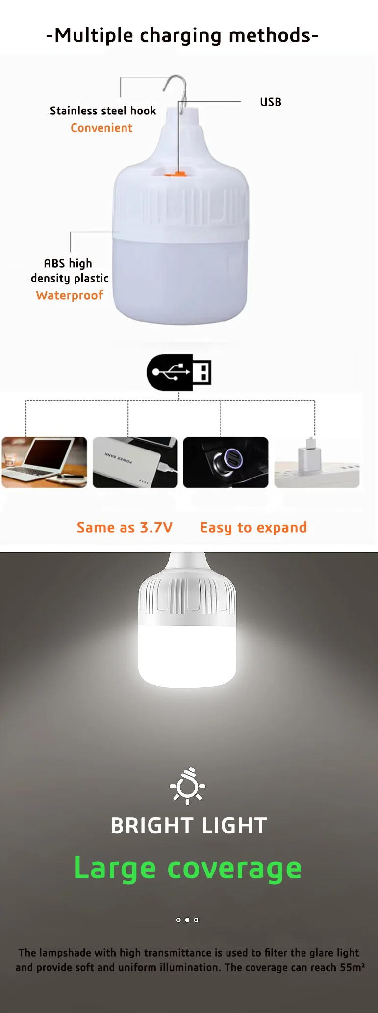 Wholesale Led Rechargeable Solar Bulbs Lights Usb Charging Solar ...