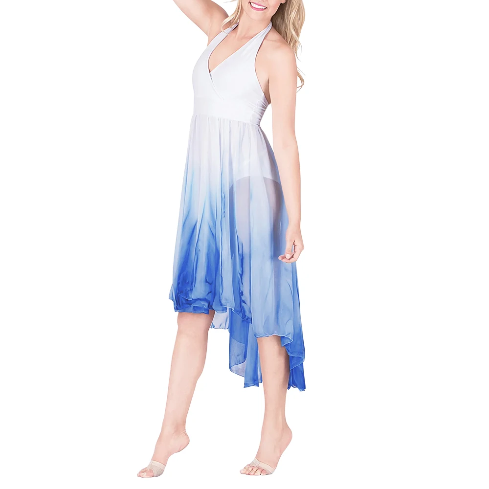 Ballet Dance Dress Ombre Modern Dance Costume High-low Lyrical Dresses ...