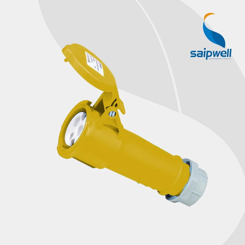 Saipwell ABS IP44 4P 63A CEE/IEC Industry Socket With Oblique Insertion ...