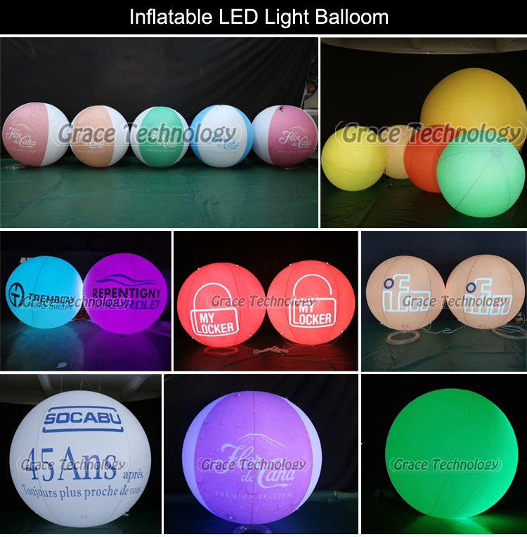 Outdoor Advertising Tripod Inflatable Light Balloon LED