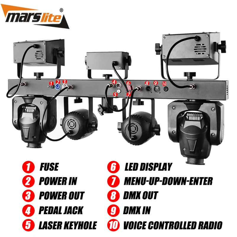 Professional Portable Dj Light Set With Stand New Gig Bar Lighting Move ...