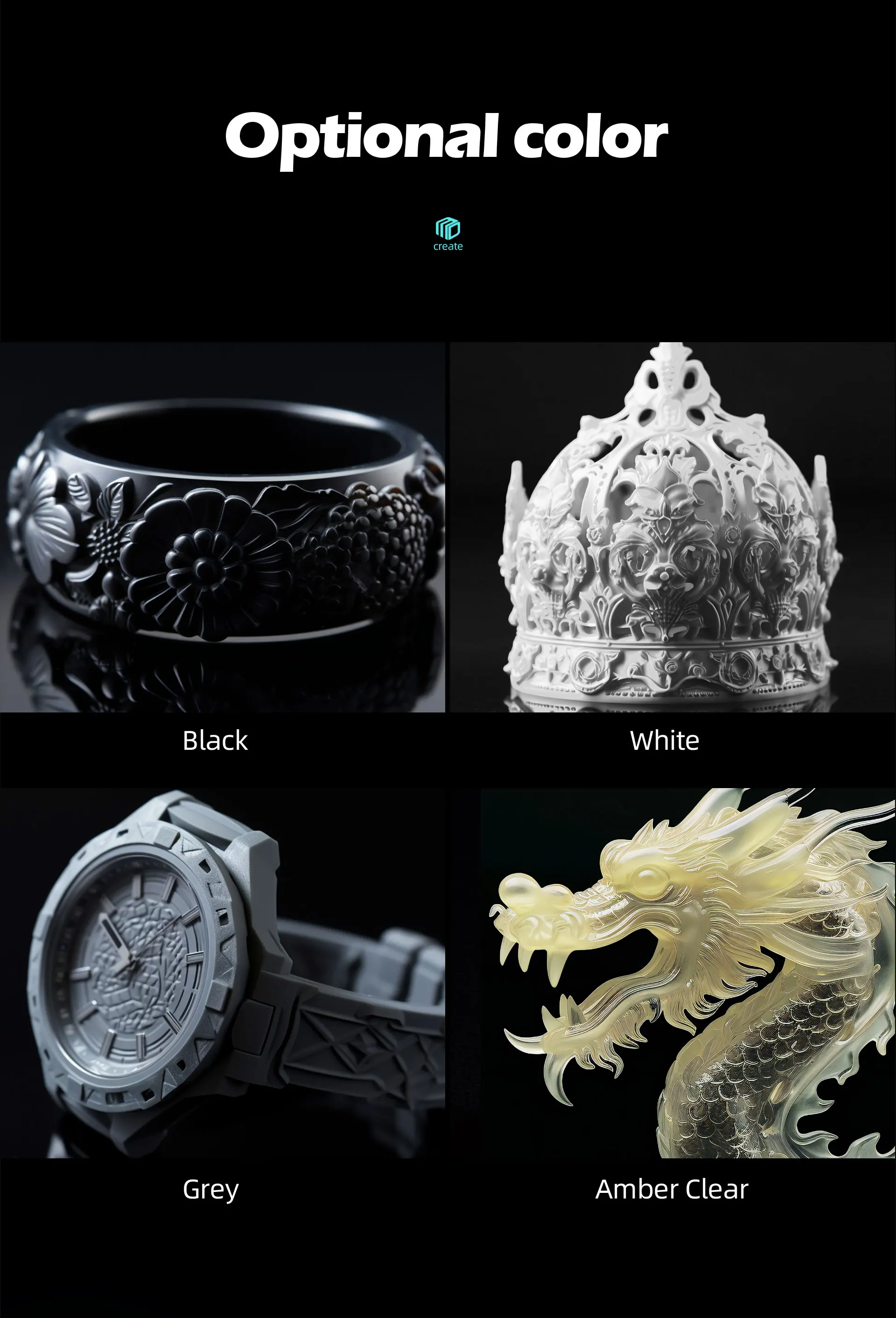 Create 1000ml Engineering Tough Abs Resin 3d Printing Impact Resistant ...