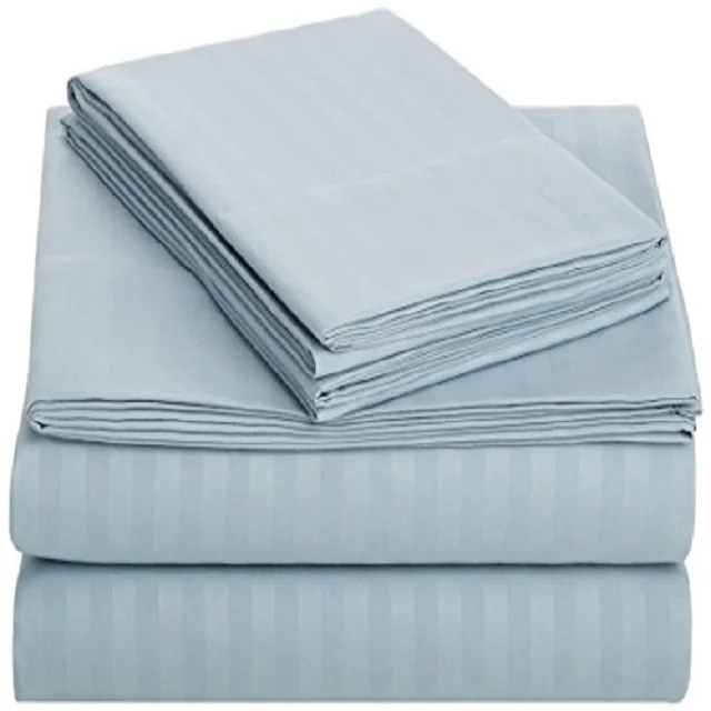 Factory 100% Cotton 1cm Strip Hotel Bed Linen High End Bed Sheets Duvet ...