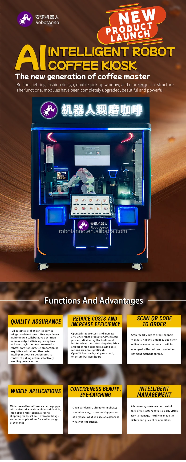 Robot Barista - Automatic Coffee Kiosk with Payment