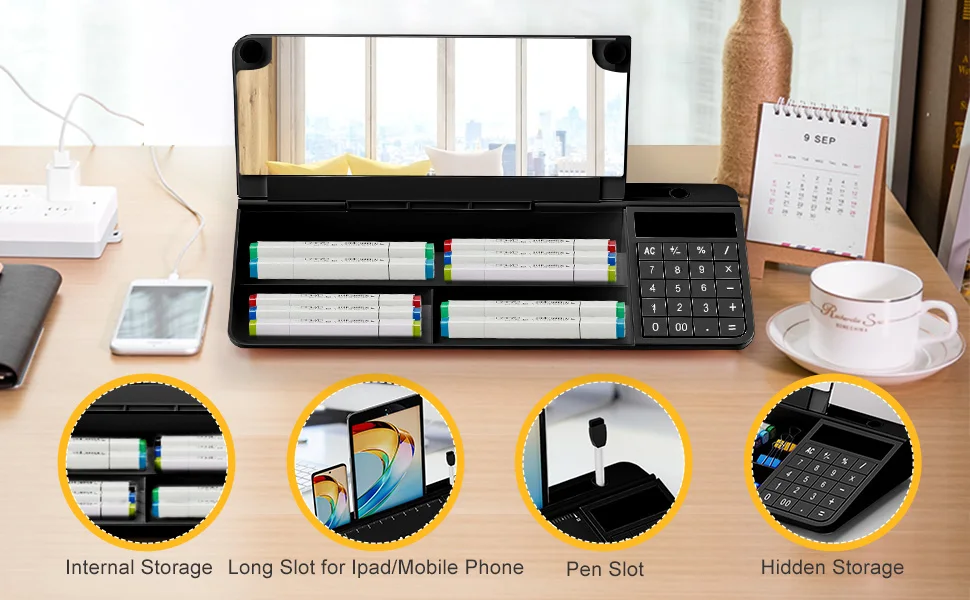 Desk Organizers Tilted Computer Keyboard Stand Dry Earse Board Desktop ...