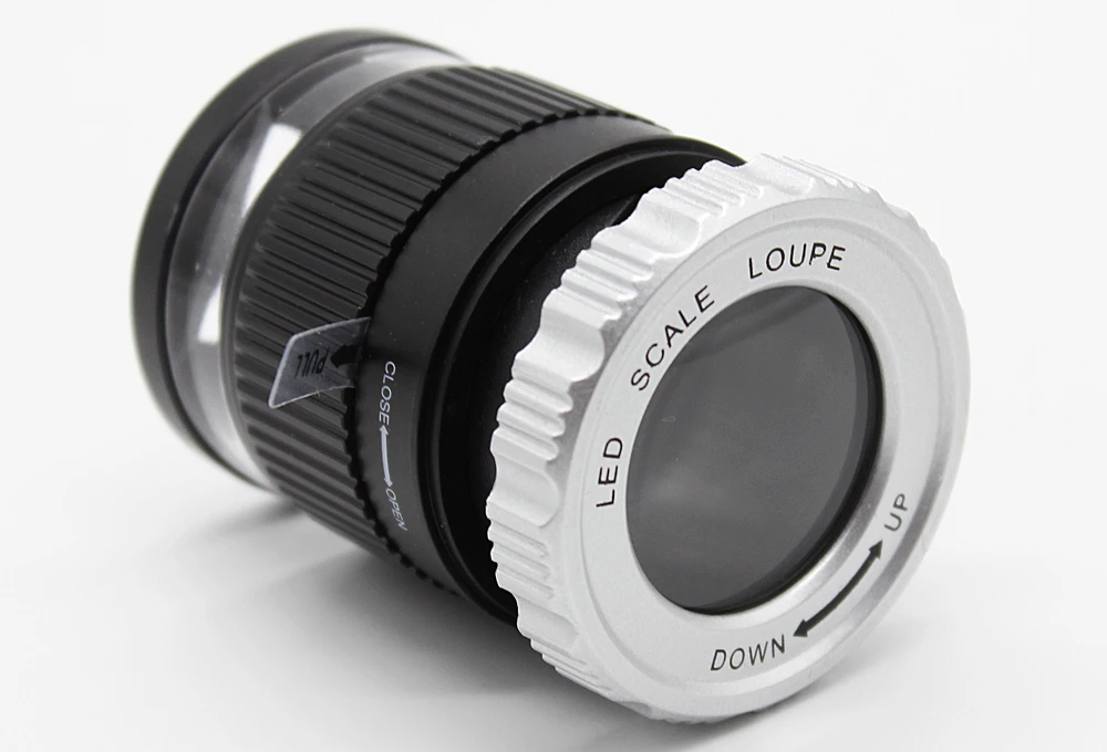Adjustable Focal Jewelry Loupe Printing Cloth Magnifier LED UV Light ...