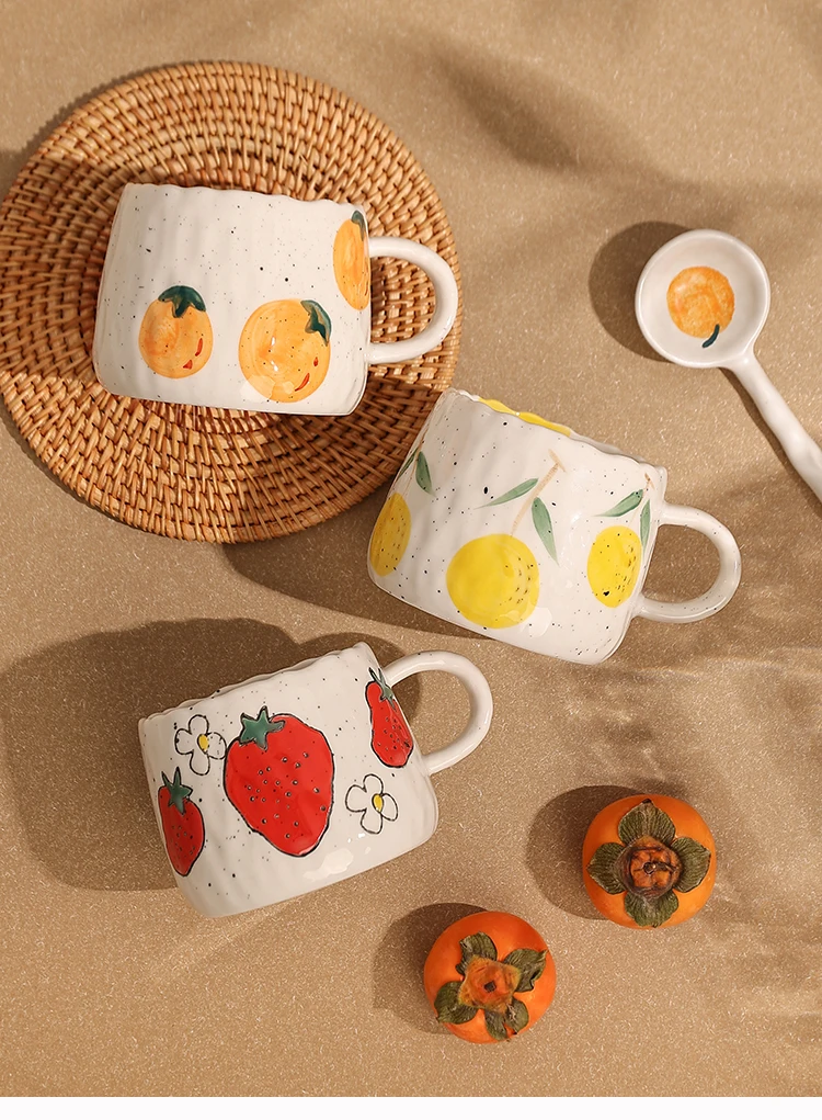 Handmade Strawberry Ceramic Mugs - Perfect for Gifts