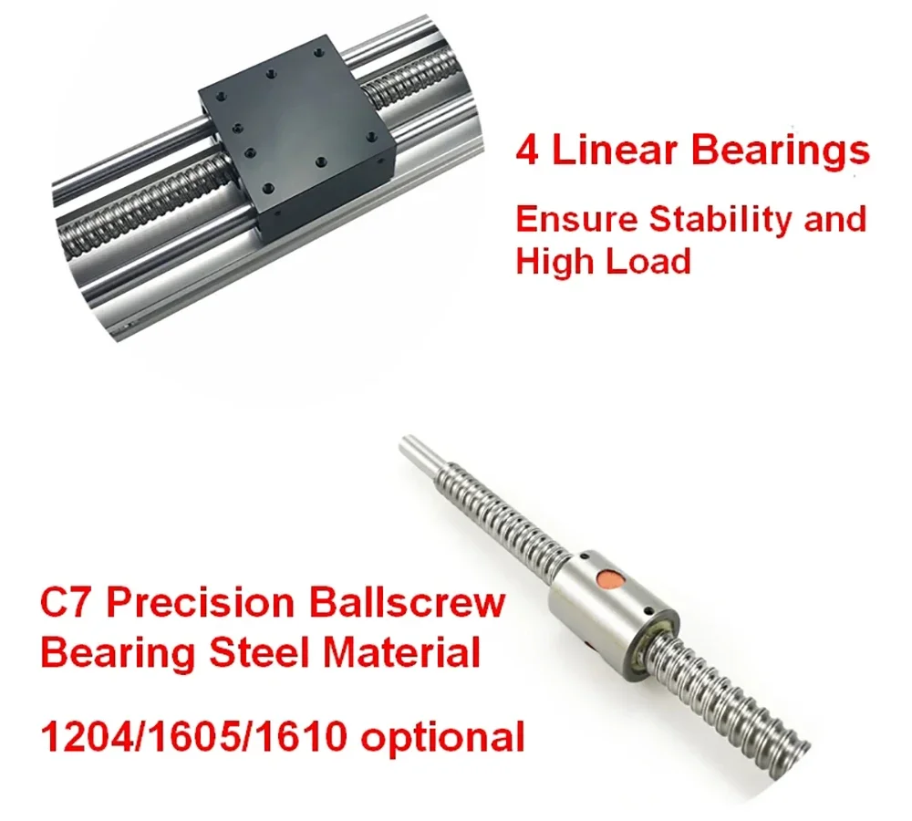 Synchronous Pulley Linear Rail Kit Sliding Table Module Slide Stage 50 ...