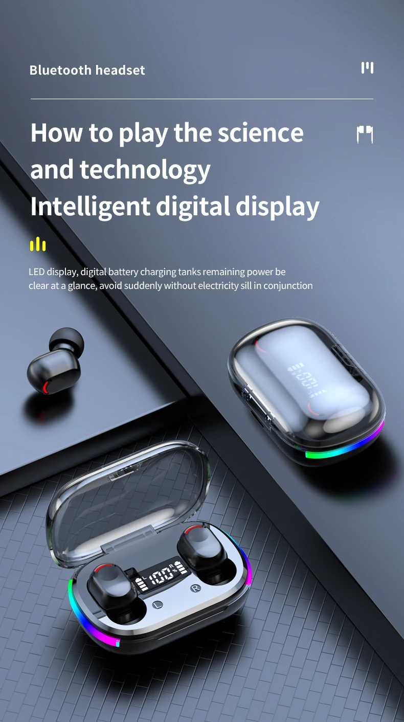 Audifonos Bt V5.3 Earphones K10 Tws True Wireless Headphones Led ...