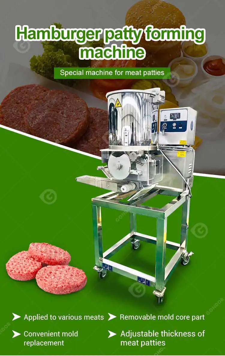 Fully Automatic Easy Operation Industrial Burger Form Hamburger ...
