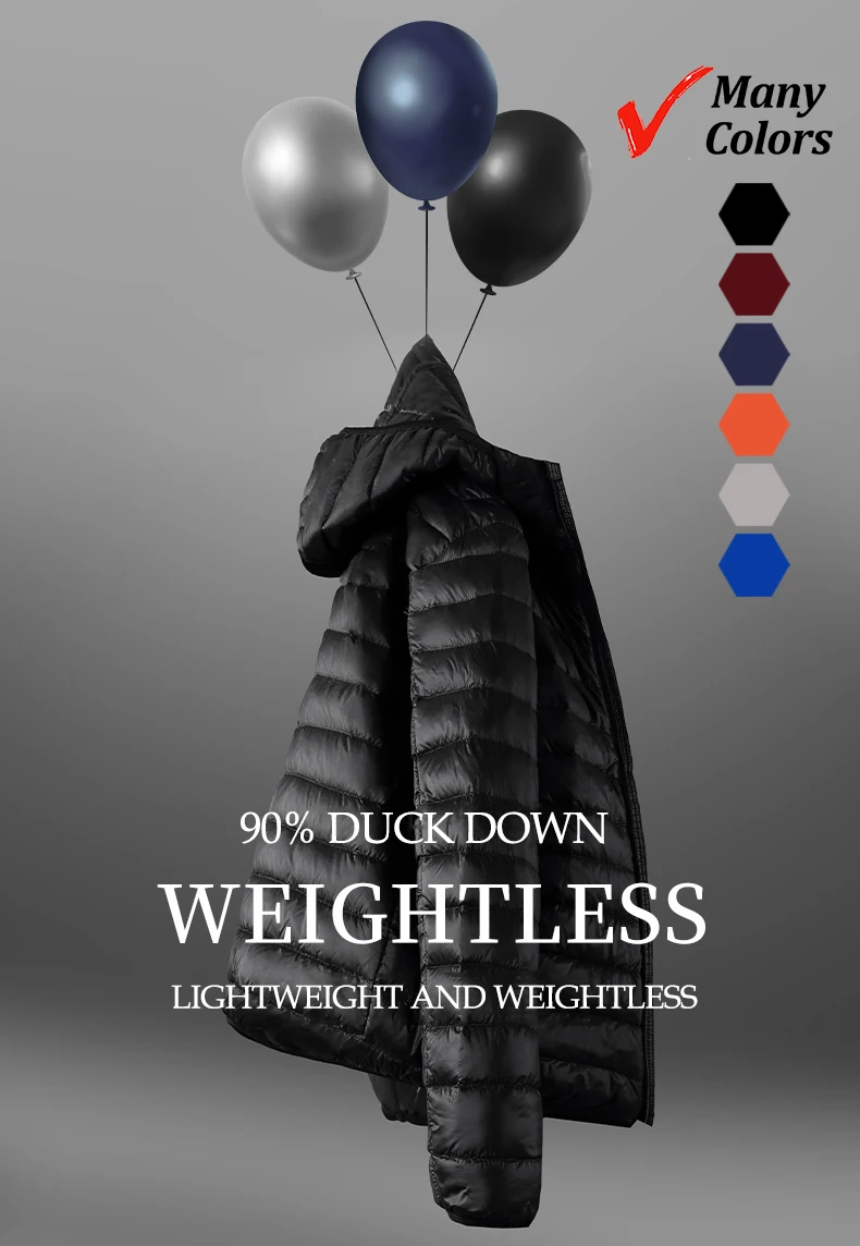 Custom Logo Outdoor Lightweight Warm Duck Feather Men's Puffer Jackets ...