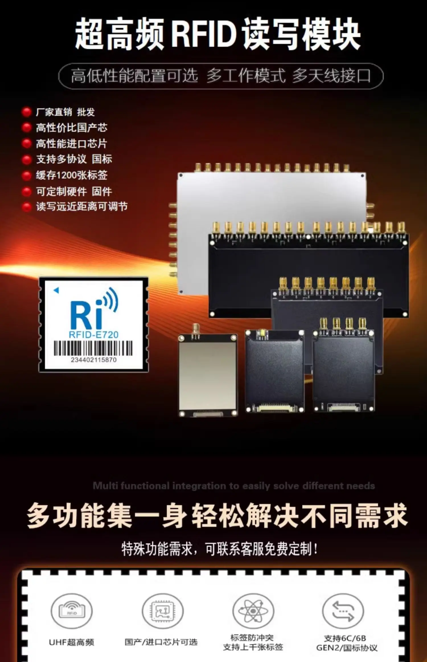 RFID reader UHF module RFID development board positioning of RFID ...