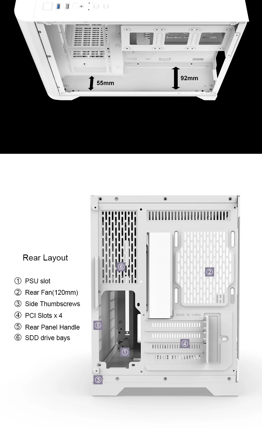 Wholesale C280 Curved Glass Gaming PC Case with ARGB Fan, Water Cooling ...