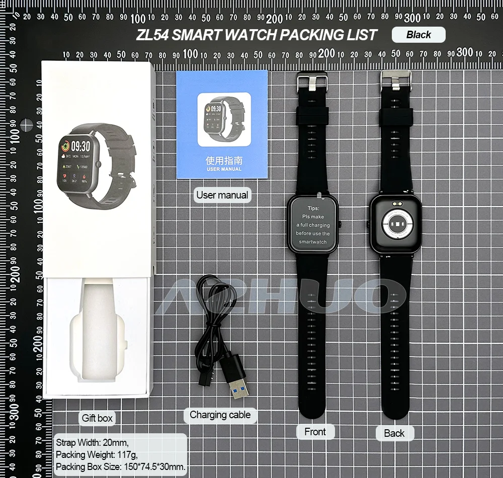 Zl54 Smart Watch With Calling Function 1.83 Inch Display Rtl8763ewe Chip Dafit App For Man Women ...